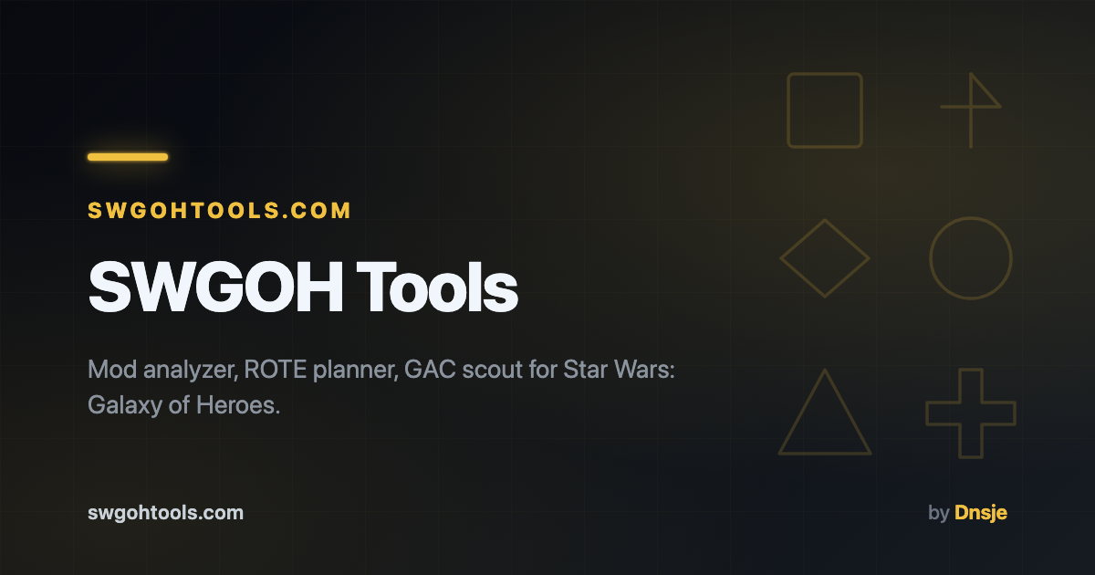 SWGOH Tools — Mod Analyzer, ROTE Planner, GAC Scout for Star Wars ...